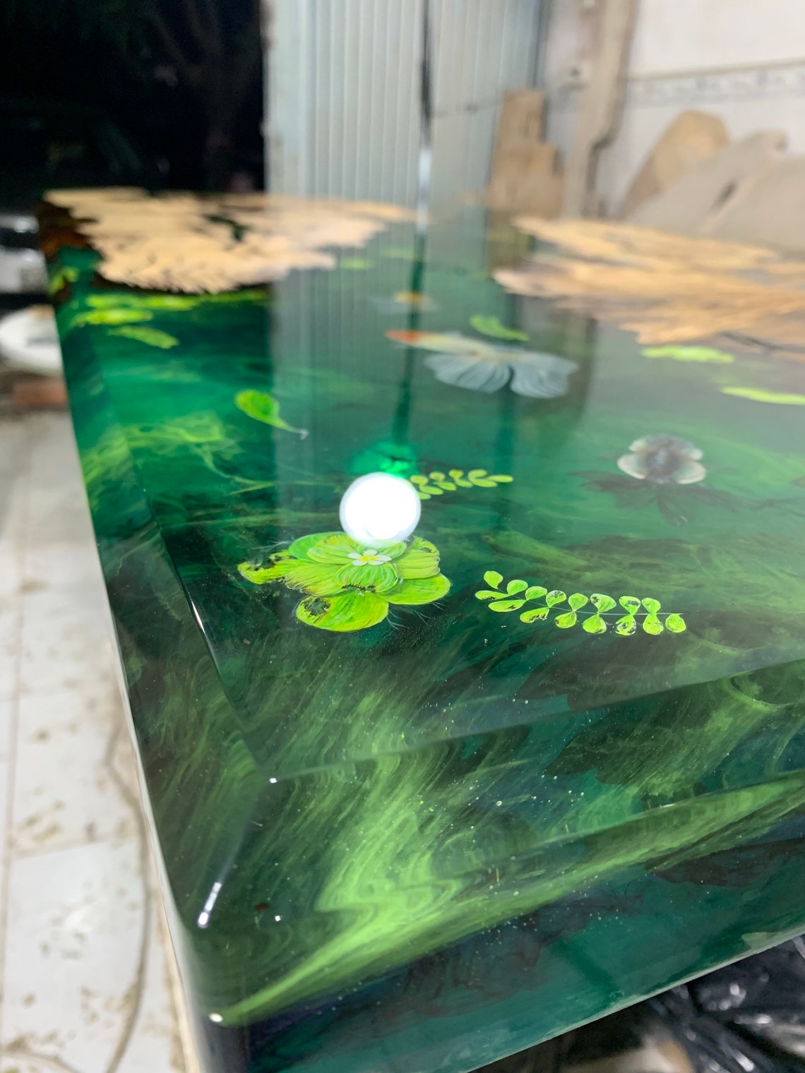 3D Fish Aquarium Epoxy Resin Table 160x80x5cm - Etsy