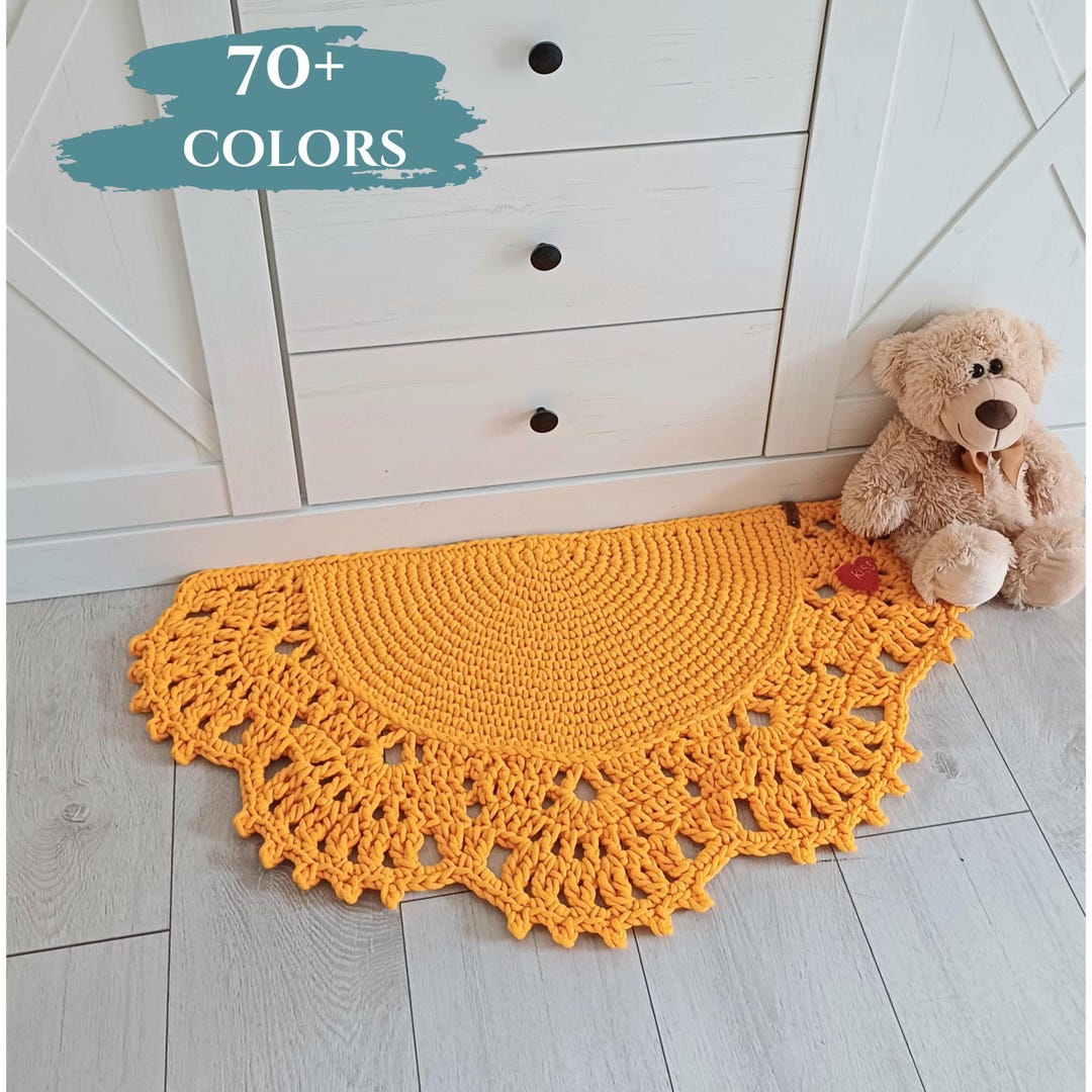 Half Circle Rug Small Semicircle Doormat Half Moon Bath Mat and Round ...