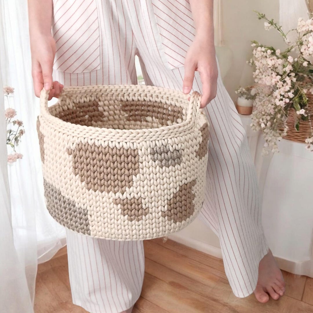 Farm Nursery Decor Cow Print Storage Basket Large Fabric Animal Box ...