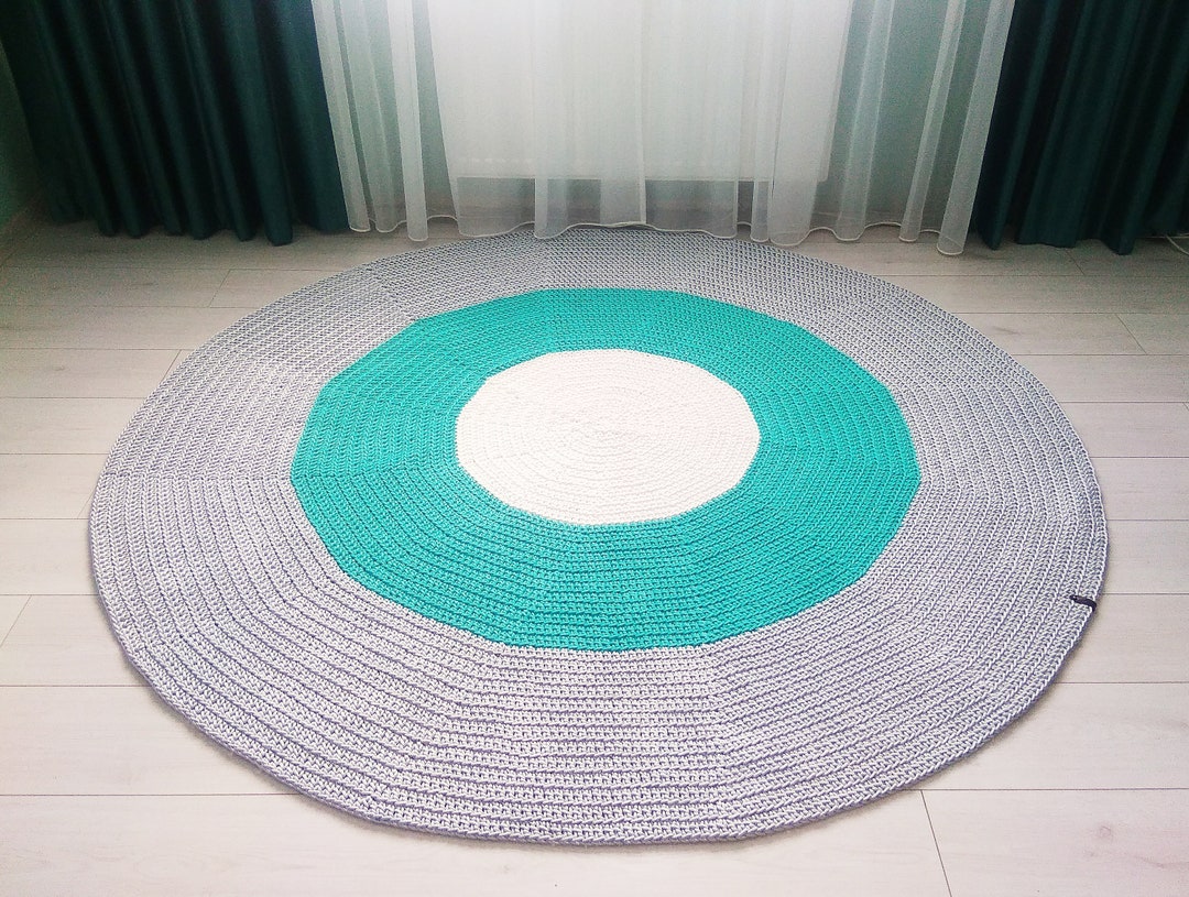Nursery Rug Round Rope Rug Tapis Crochet Knit Kids Rug Alfombras ...