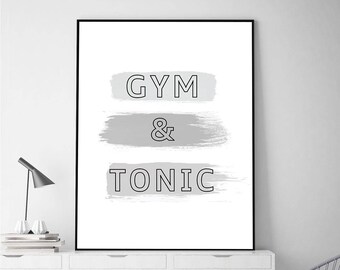 Gym and Tonic Poster - Etsy