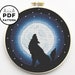 Howling Wolf Cross Stitch Pattern PDF - Etsy