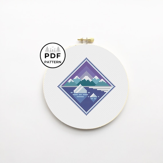 Arctic Landscape Nunavut Cross Stitch Pattern | Etsy