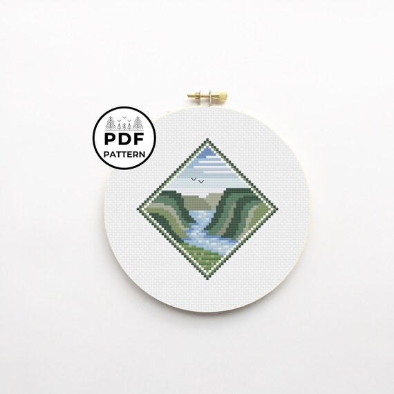 Newfoundland Landscape Downloadable Cross Stitch Pattern - Etsy