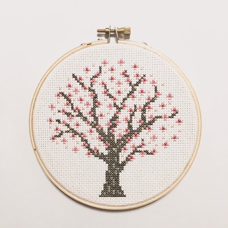 Cherry Blossom PDF Cross Stitch Pattern - Etsy