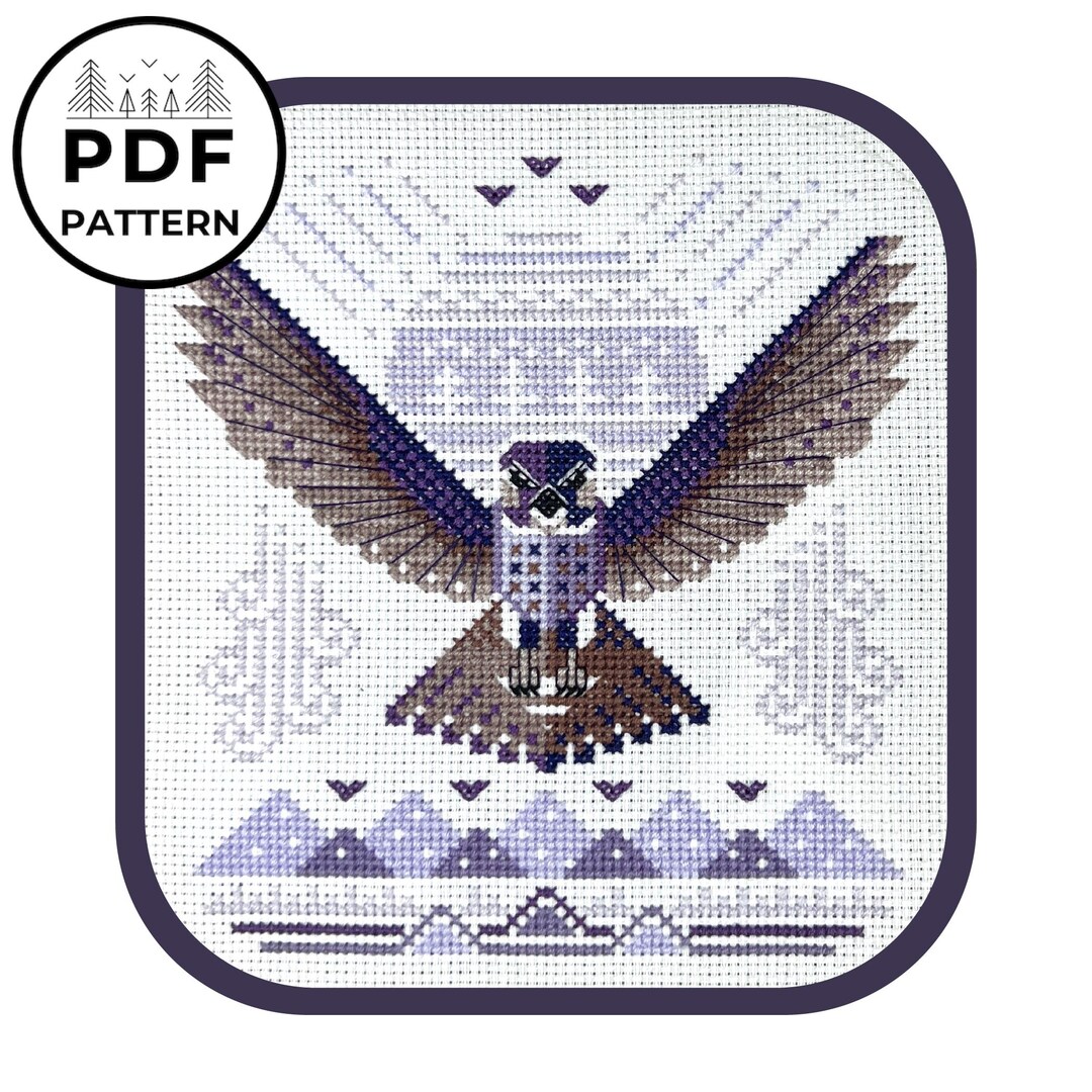 Peregrine Falcon Cross Stitch Pattern - Etsy