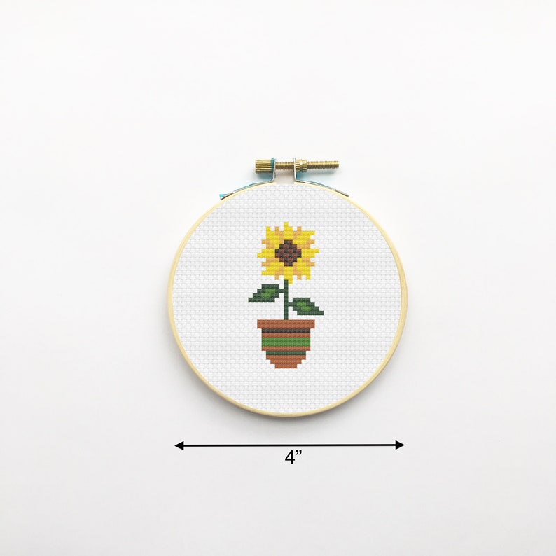 Easy Sunflower Cross Stitch Pattern for Beginners - Etsy Canada