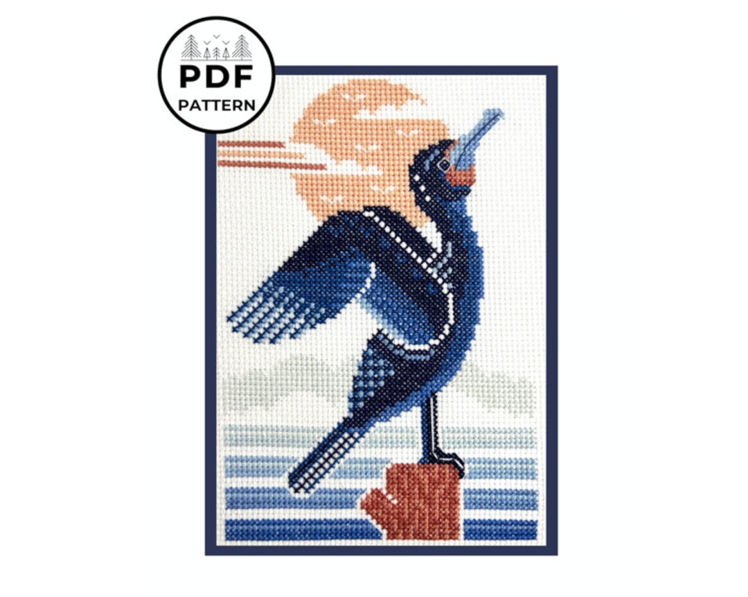 Cormorant Cross Stitch Pattern - Etsy