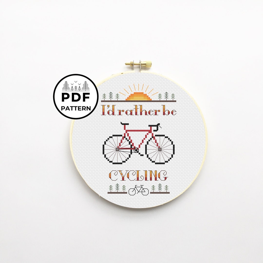 Bicycle Cross Stitch Pattern - Etsy