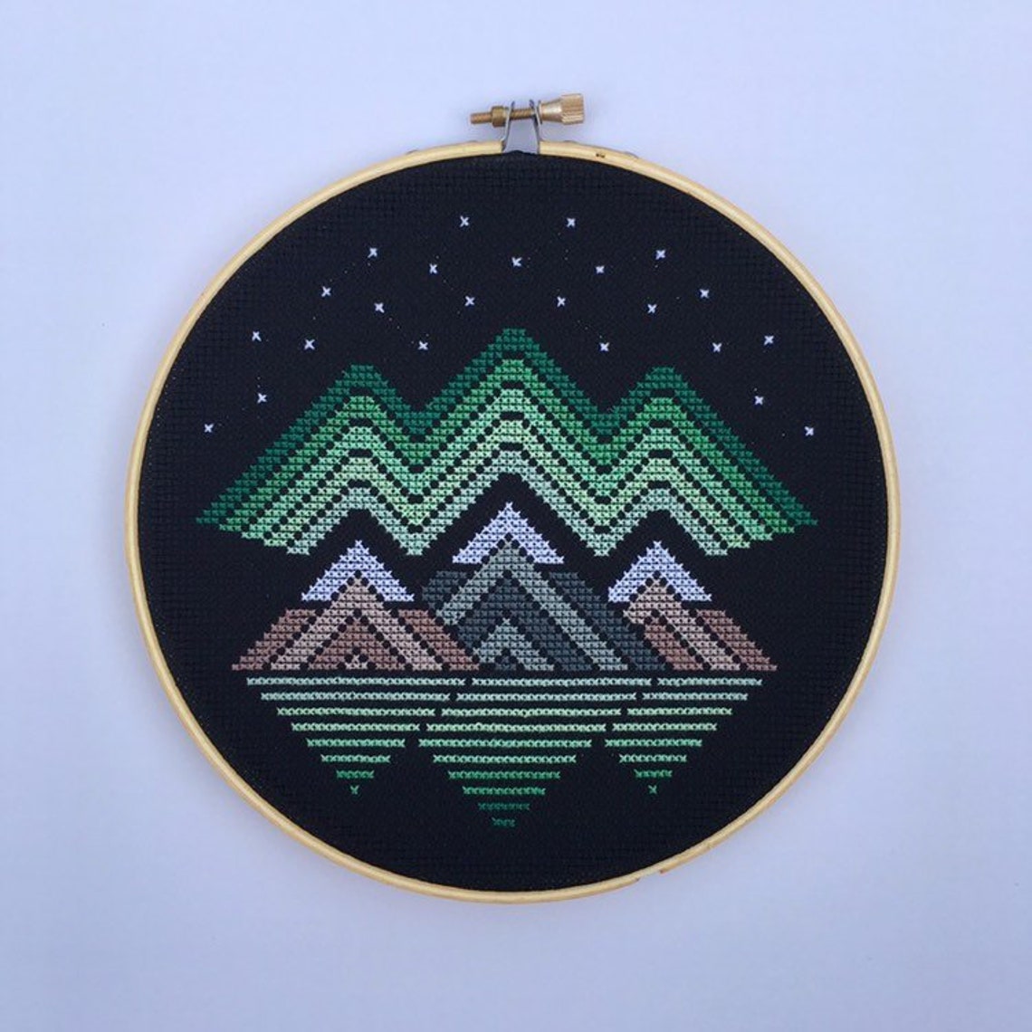 Northern Lights Over Mountains Downloadable PDF Pattern for - Etsy Canada