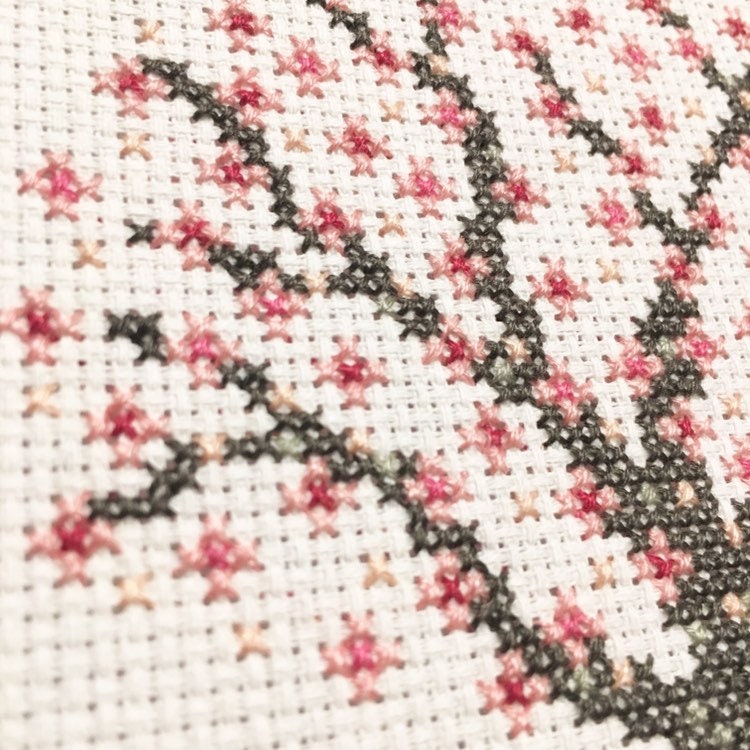 Cherry Blossom PDF Cross Stitch Pattern - Etsy