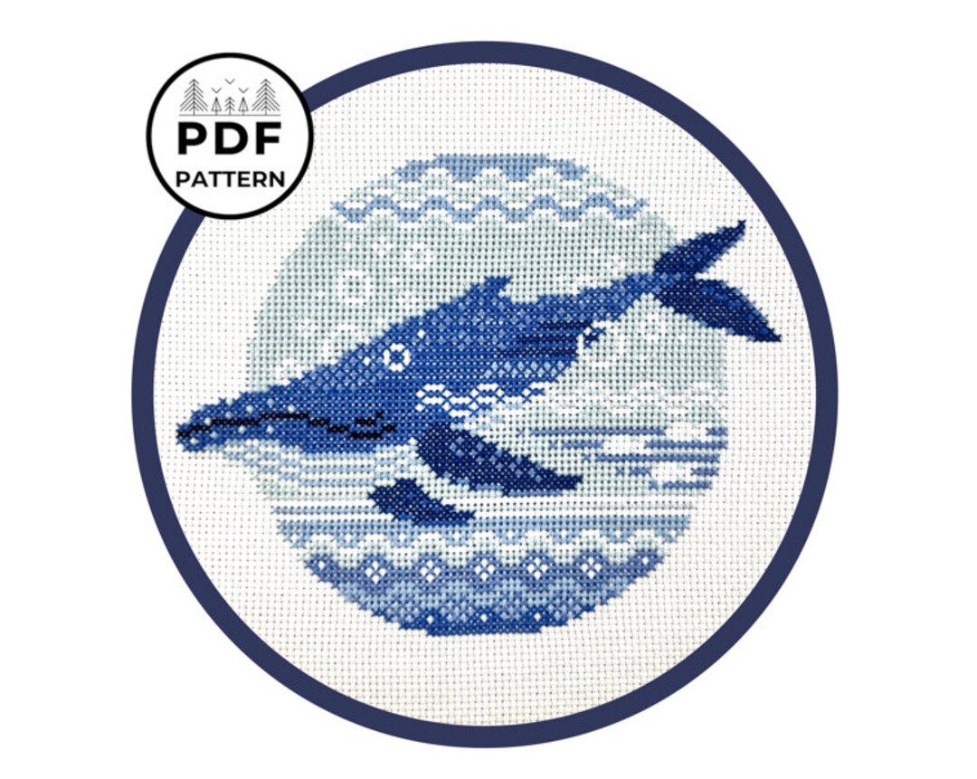 Humpback Whale Cross Stitch Pattern - Etsy