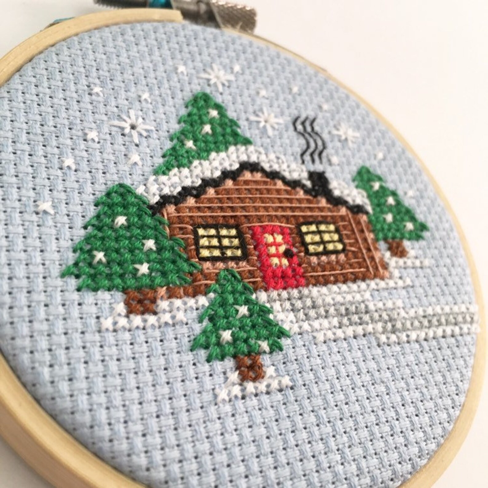 Log Cabin Christmas Cross Stitch Ornament PDF Pattern Etsy log-cabin-christmas-cross-stitch-ornament-pdf-pattern-etsy
