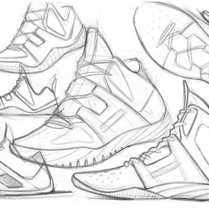 Printable Sports Shoe Sketch Book, Shoe Design Book, Shoe Sketch ...