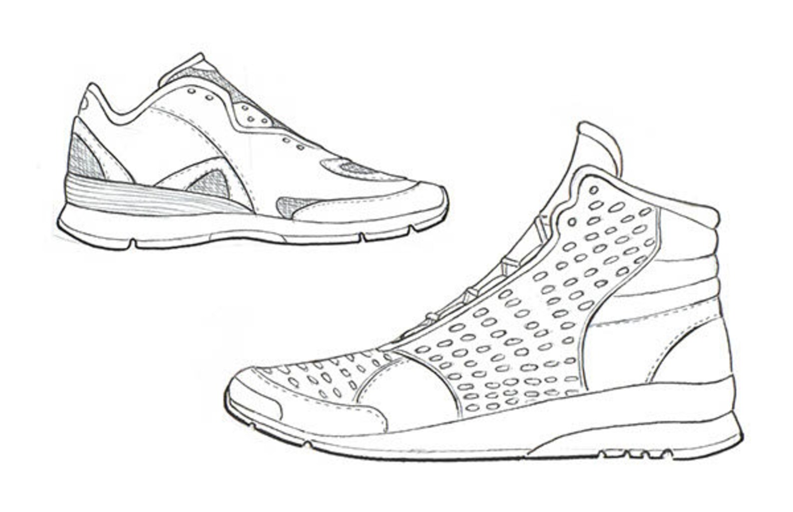 Printable Sports Shoe Sketch Book, Shoe Design Book, Shoe Sketch ...
