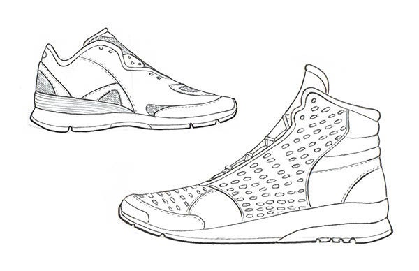 Printable Sports Shoe Sketch Book, Shoe Design Book, Shoe Sketch ...
