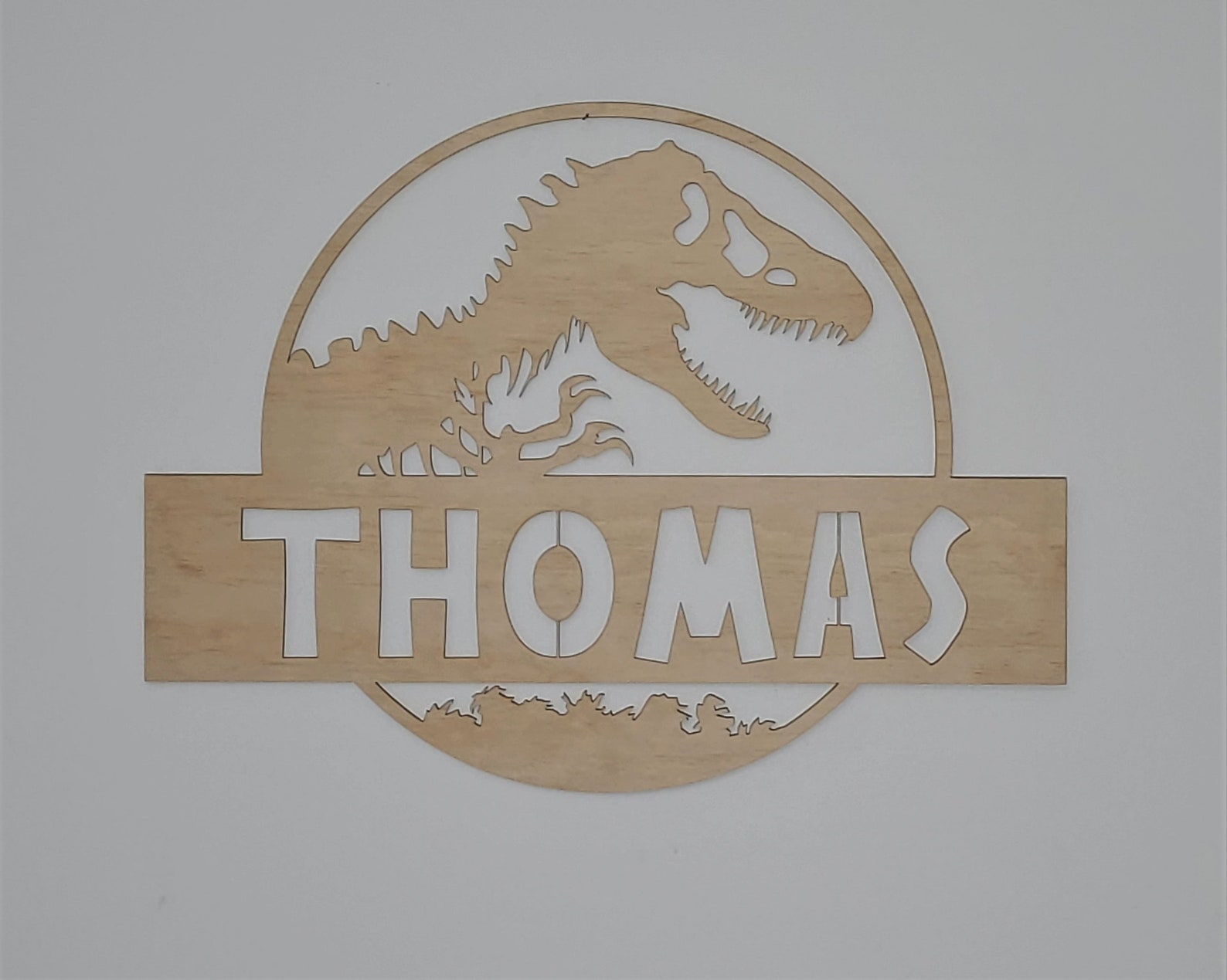 Jurassic World Wooden Wall Sign Dinosaur Name Sign - Etsy