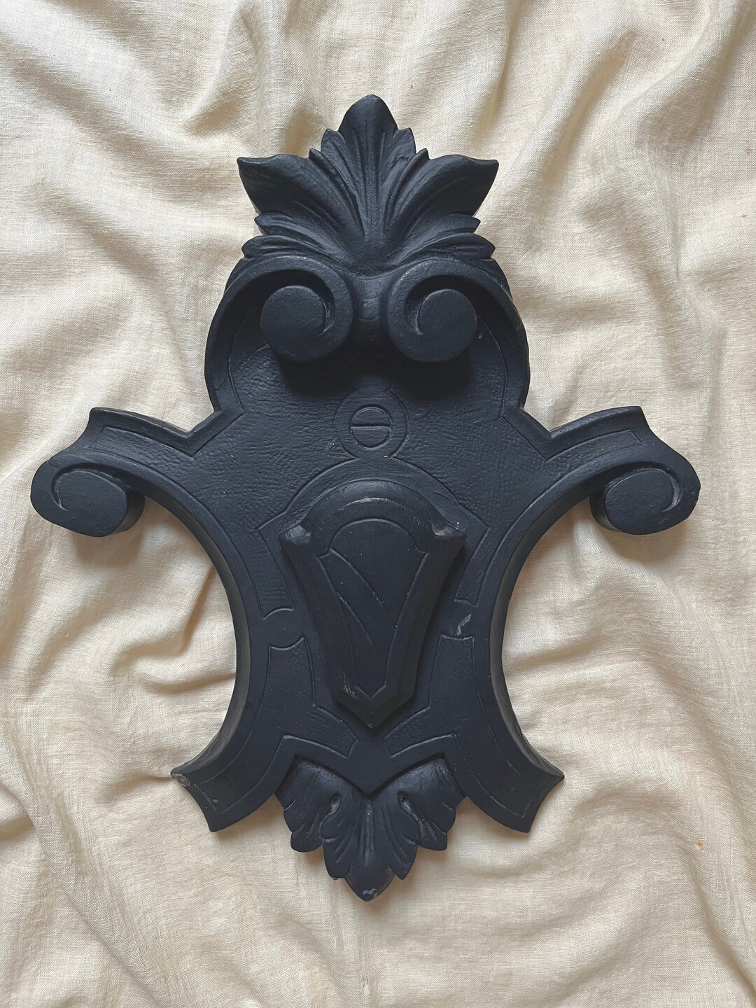 Vintage Ornate French Black Painted Wood Furniture.vintage French Wood ...