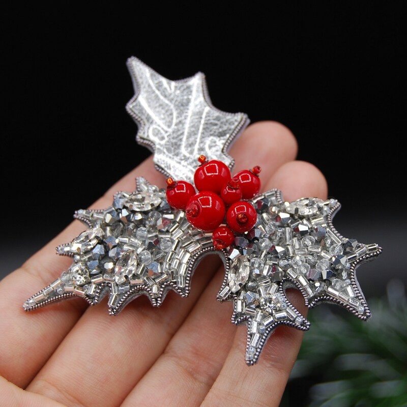 Holly Brooch - Etsy