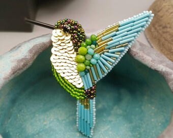 Seed bead brooch | Etsy