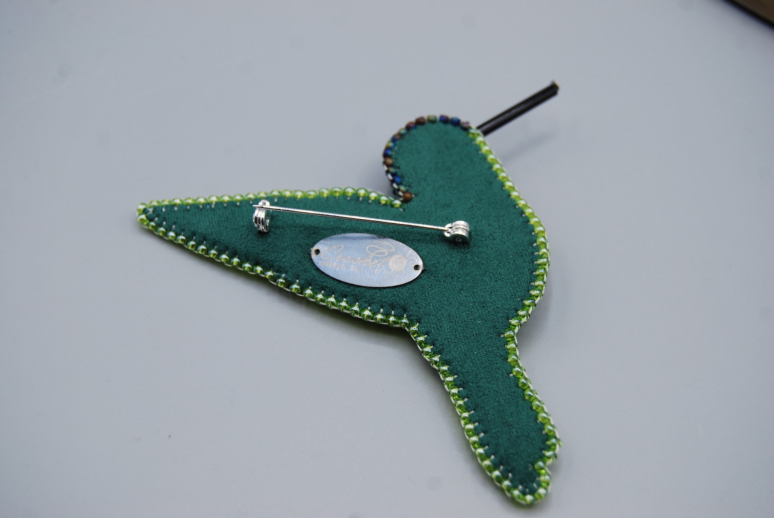 Kolibri Grün Gelb Perlen Stickerei Schmuck Brosche Colibri - Etsy.de