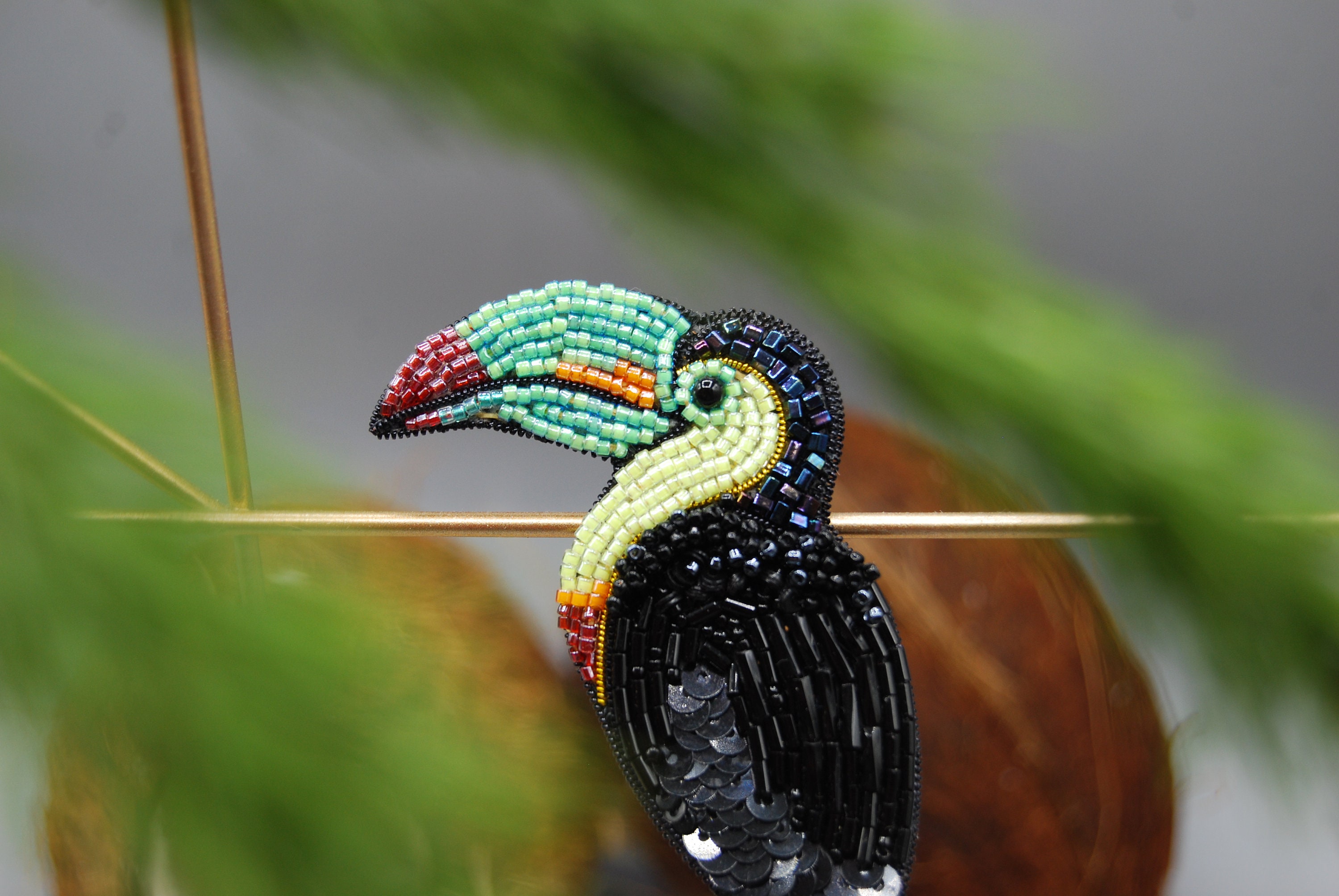 Tukan Perlen Brosche Vogel Schmuck Tropischer Tukan Vogel | Etsy
