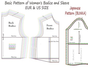 Bunka Women's Basic Bodice Block - Etsy