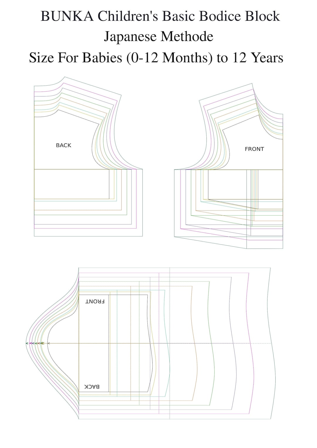 Bunka Childrens Basic Bodice Block - Etsy