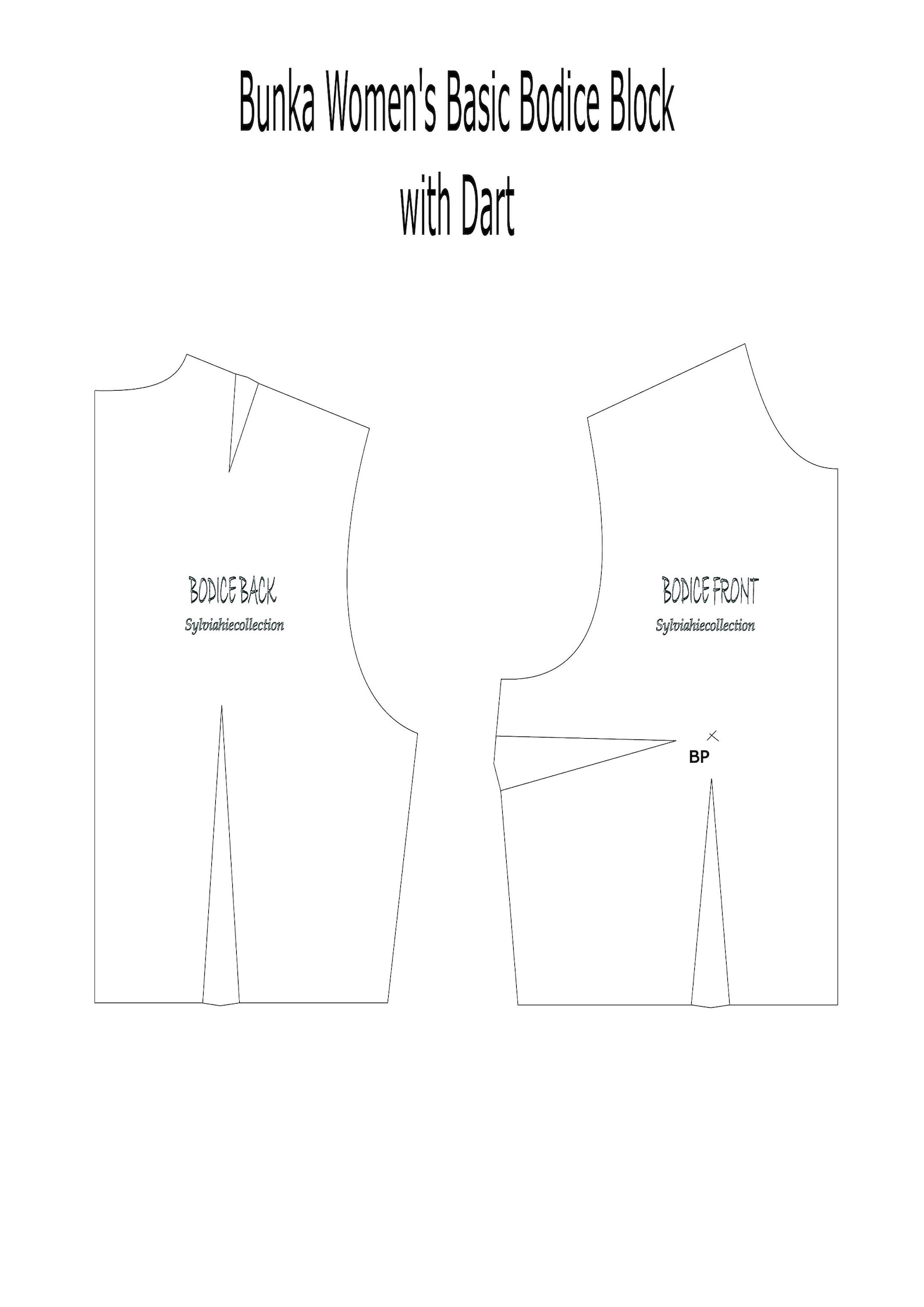 Bunka Women's Basic Bodice Block - Etsy