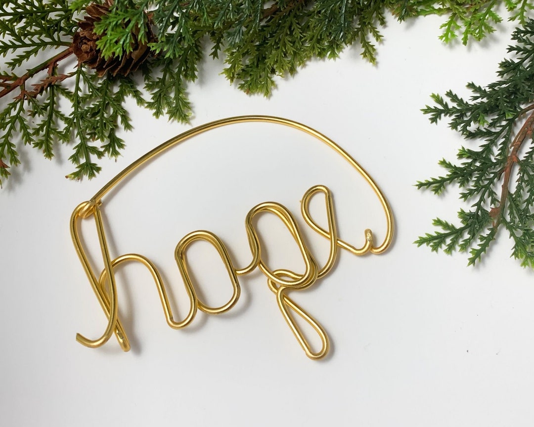 Wire Christmas Ornament Handmade Gift for a Friend Hope - Etsy