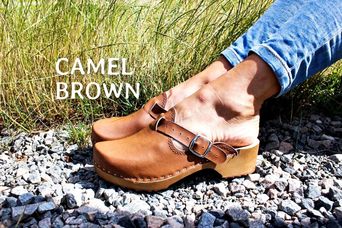 Leather Clogs Black Sandals Handmade Sandals Wooden Clogs - Etsy