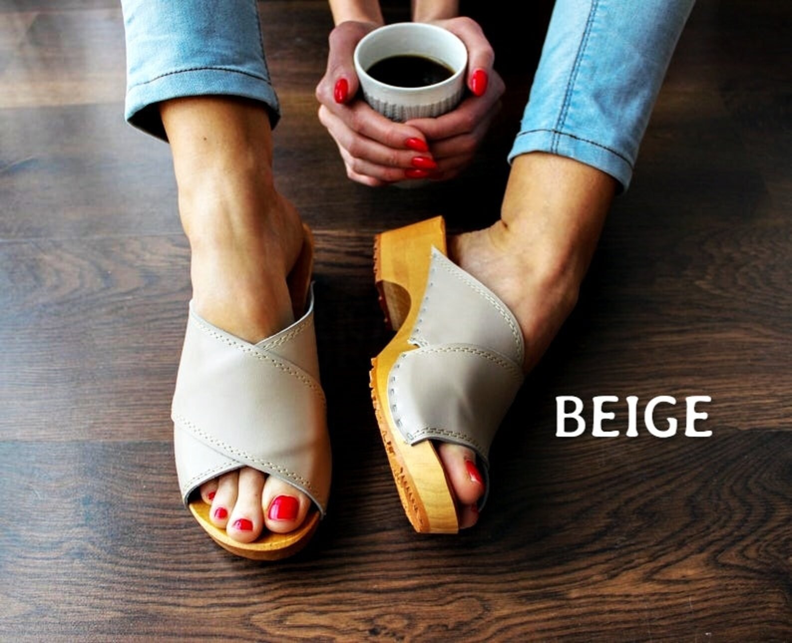 Swedish Sandals Wooden Sandals Leather Sandals Black Shoes | Etsy