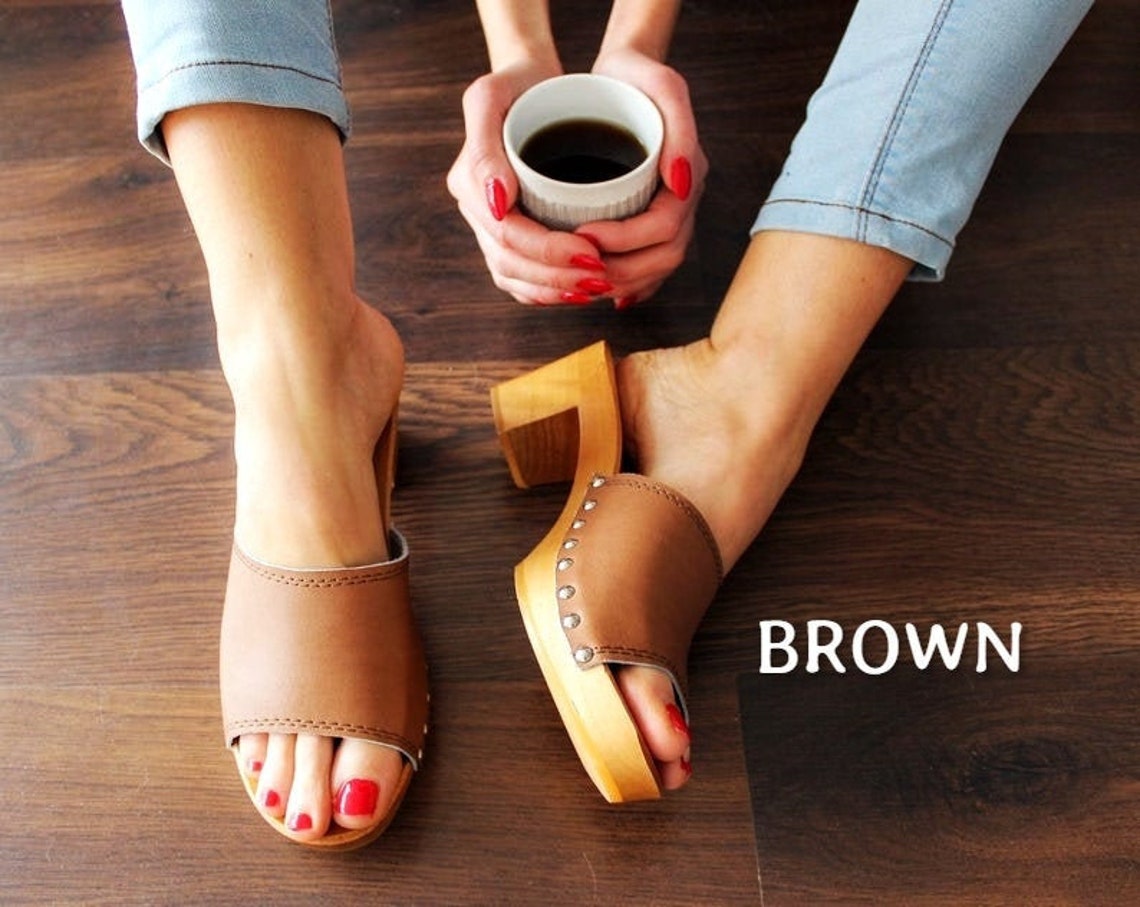 Clog Sandal Shoes Clog Sandals Swedish Clogs Trends Fashion | Etsy