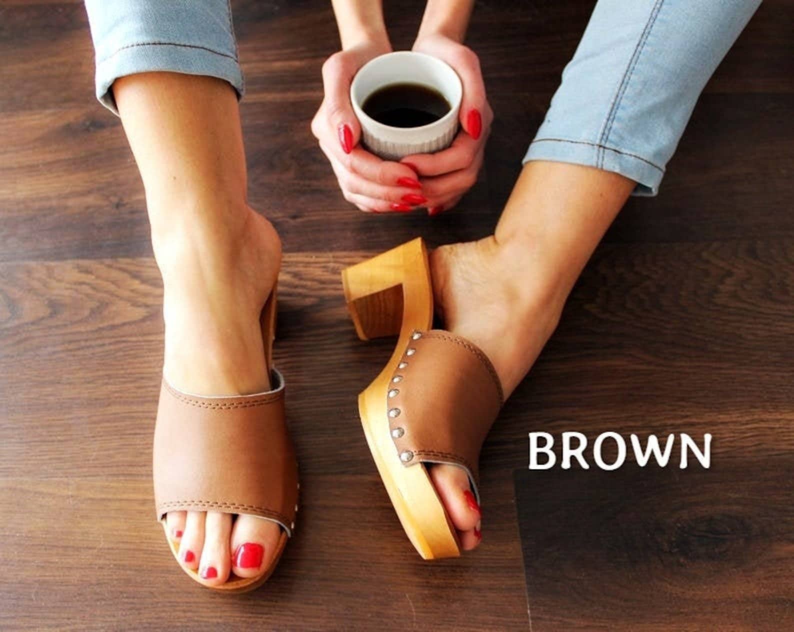 Clog Sandal Shoes Clog Sandals Swedish Clogs Trends Fashion - Etsy