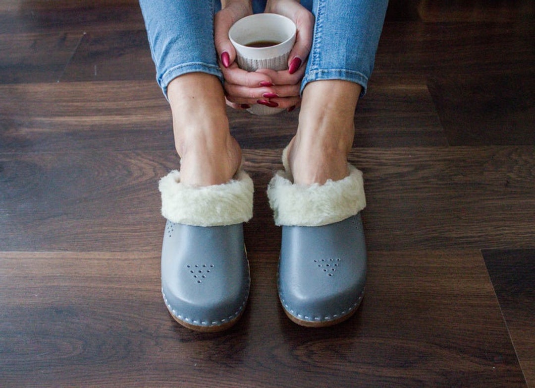 Clogs With Fur Shoes With Fur for Men Women Warm Clogs Warm Shoes ...