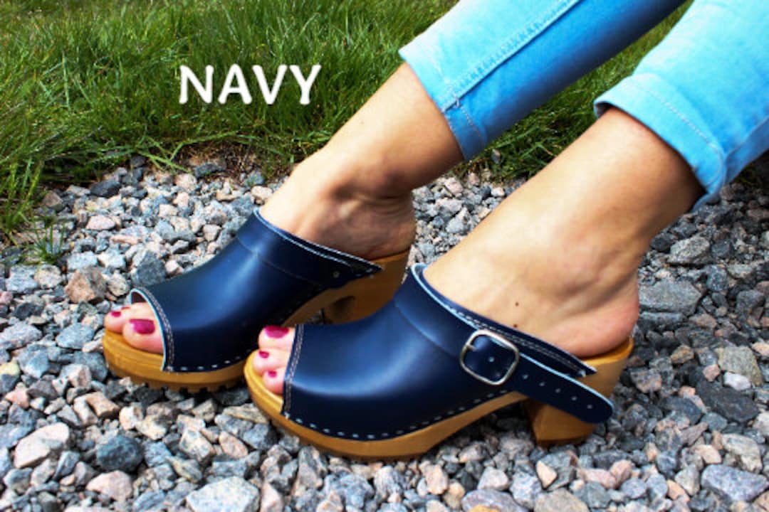 New Wooden Shoes Clogs With Wooden Sole Leather Sandals Women - Etsy