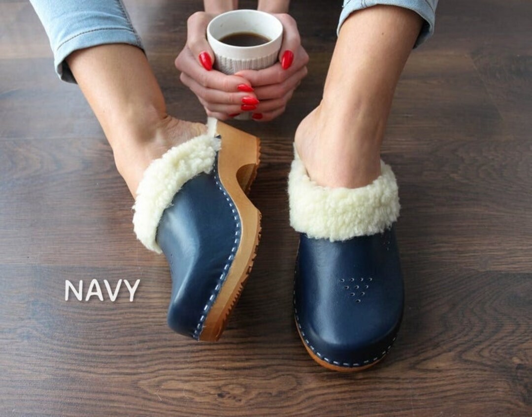 Fur Clogs For Women Men Warm Clogs Fur Women Shoes Warm Clogs Wooden Clogs Winter Clogs Winter