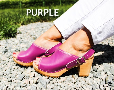 New Wooden Shoes Clogs With Wooden Sole Leather Sandals Women - Etsy
