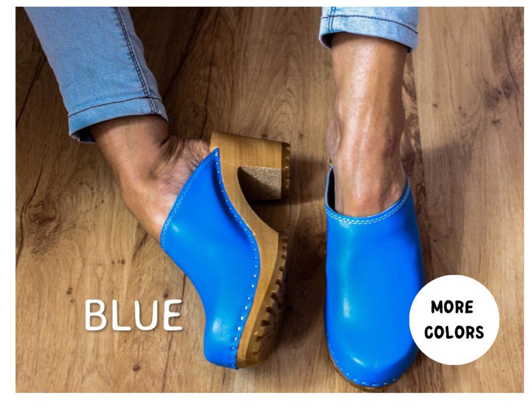 Leather Clogs Sandals Wooden Clogs Swedish Clogs Handmade Clogs Sandal ...