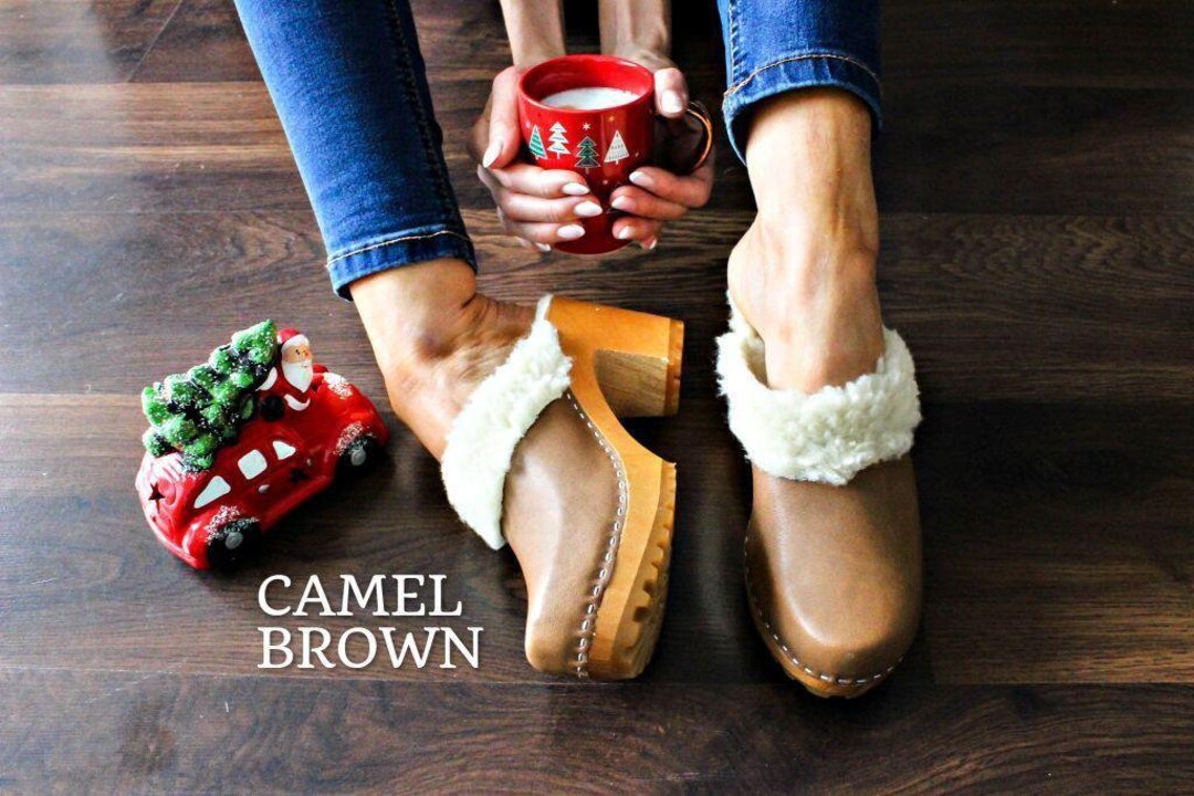 Shoes With Fur Leather Shoes for Women Leather Clogs Clogs With Fur ...