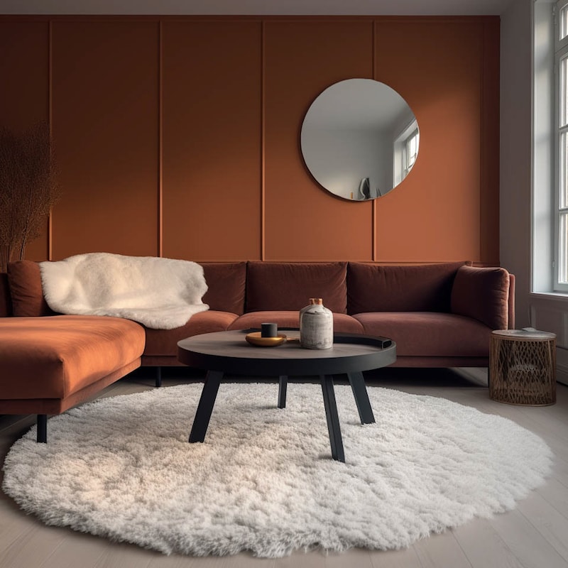 100% Wool Round Rug - Etsy