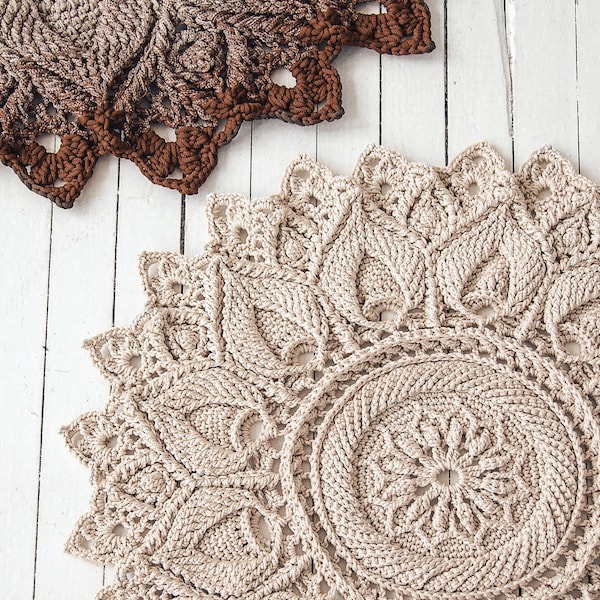 Round Crochet Rug - Etsy