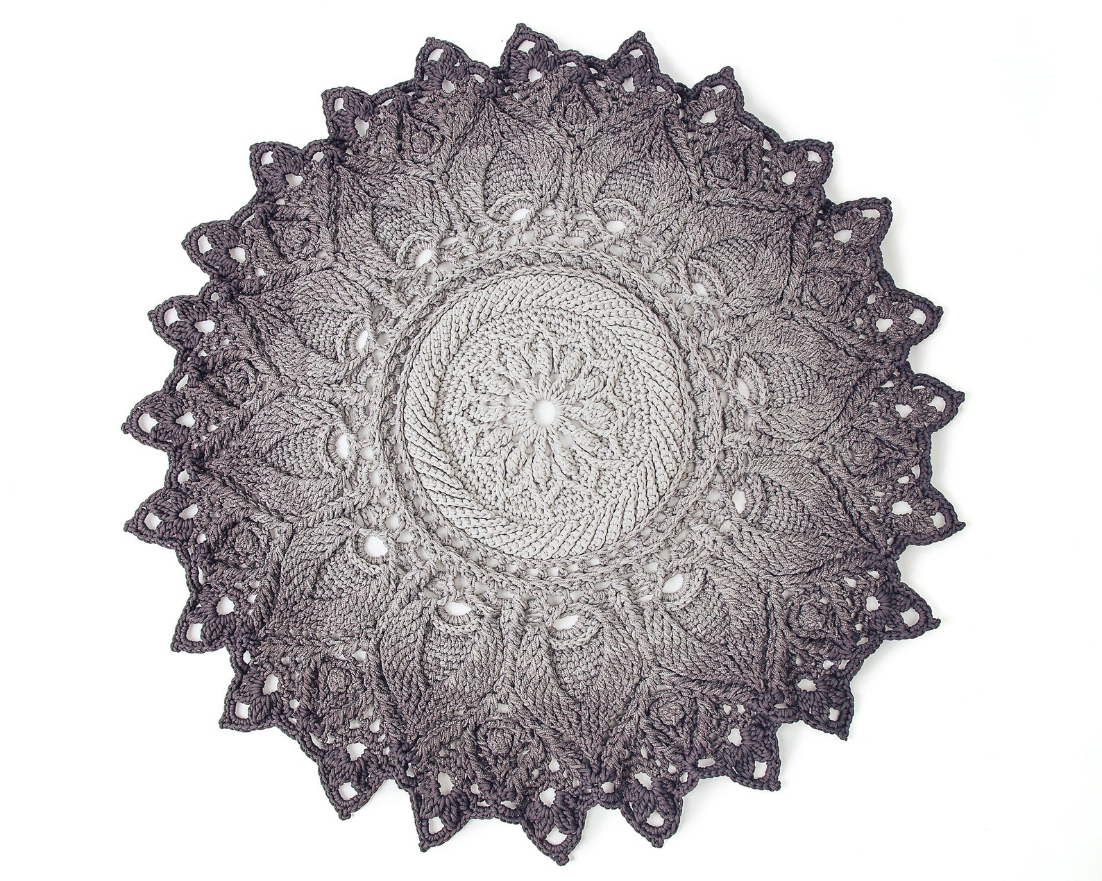 Braided Rug Round Knitted Rug Circle Crochet Nursery Rug Mat - Etsy