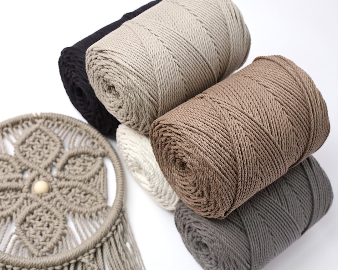 3mm Cotton Macrame Rope: 3-strand Cord, DIY Supplies - Etsy