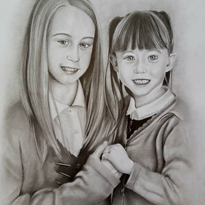 A4 Pencil Portrait From Your Photographs - Etsy