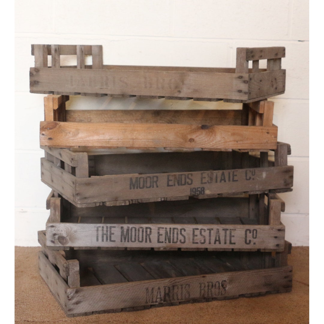 10 Vintage Retro Wooden Potato Chitting Trays or Bushel Boxes - Etsy UK