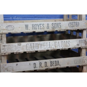 4 Vintage Retro Wooden Potato Chitting Trays or Bushel Boxes Storage ...