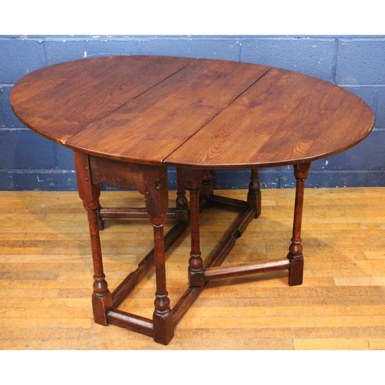 A Titchmarsh & Goodwin Solid Oak Drop Leaf Gateleg Dining Table - Etsy