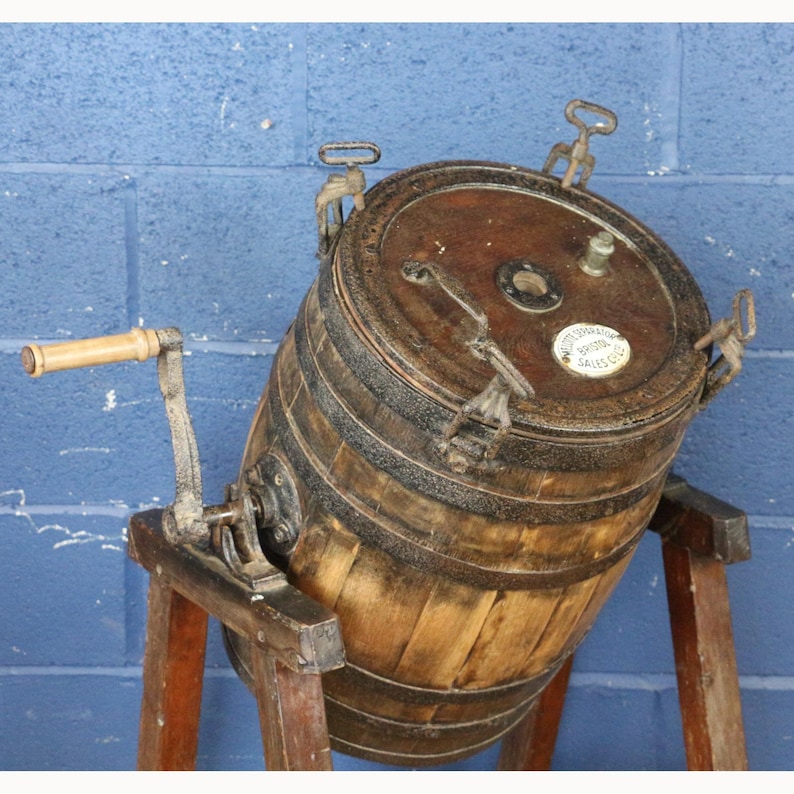 An Early C20th Oak Butter Churn on Pine Stand by Melotte Separator ...