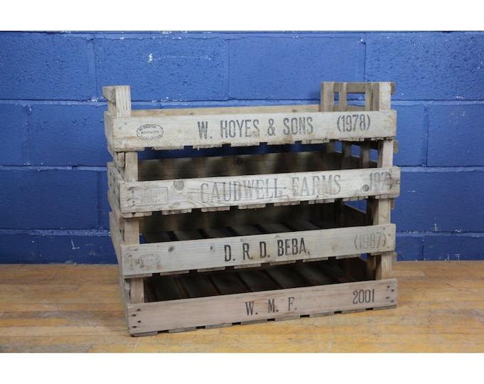 4 Vintage Retro Wooden Potato Chitting Trays or Bushel Boxes - Etsy UK